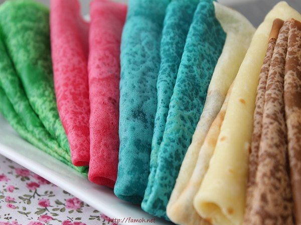 Crêpes colorées - Famoh - Blog de recettes simples et faciles